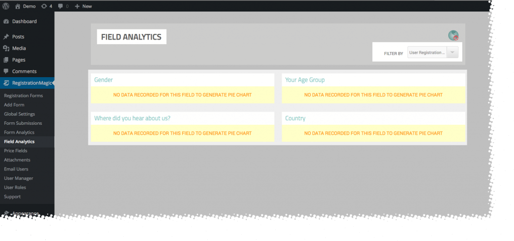 field-analytics-empty - RegistrationMagic