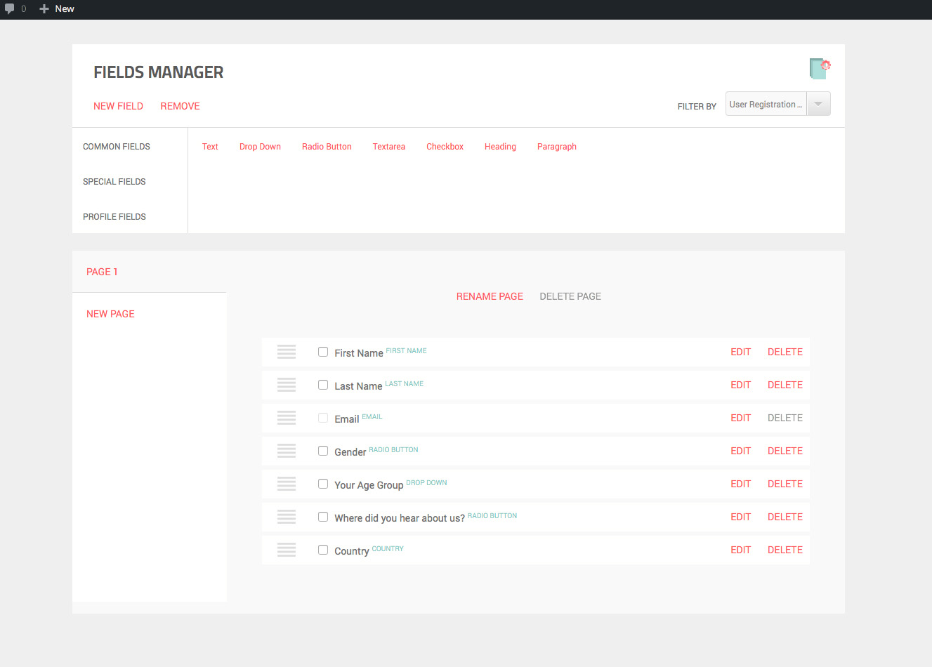fields-manager - RegistrationMagic