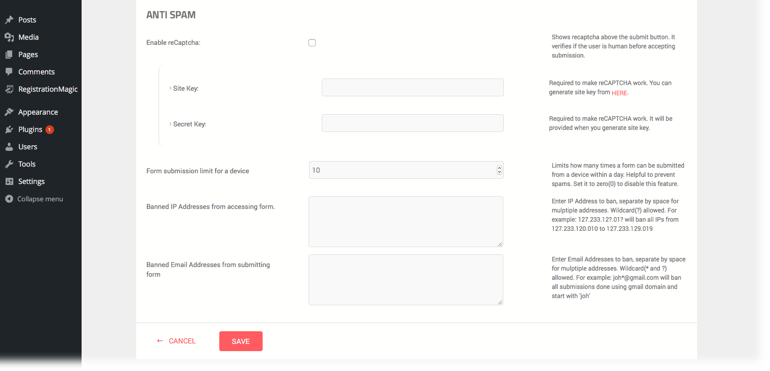 security-panel - RegistrationMagic