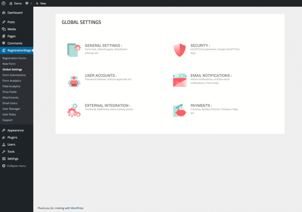 global-settings - RegistrationMagic