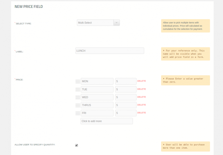 Setting up payment in form - RegistrationMagic