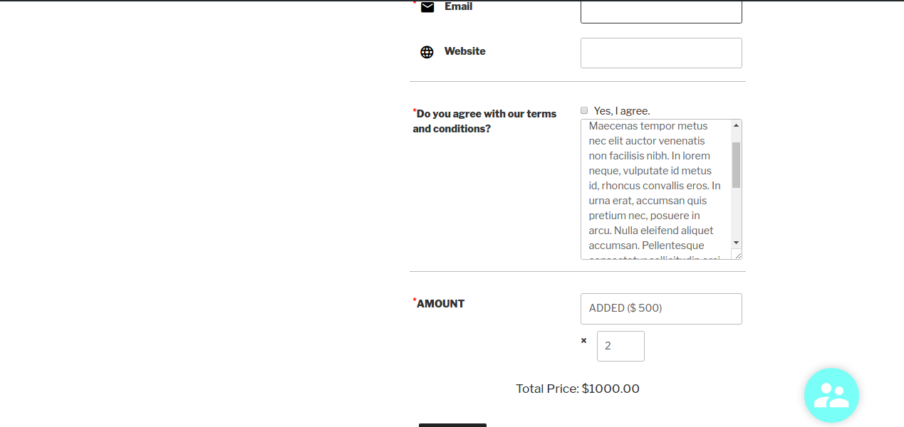 PRICE FIELD - RegistrationMagic