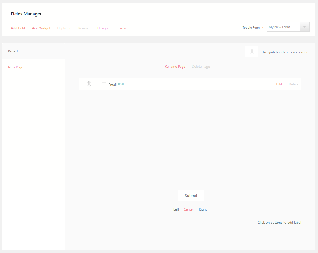 Field Manager Screen - RegistrationMagic
