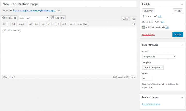 Create Your First Registration Form | Registration Magic