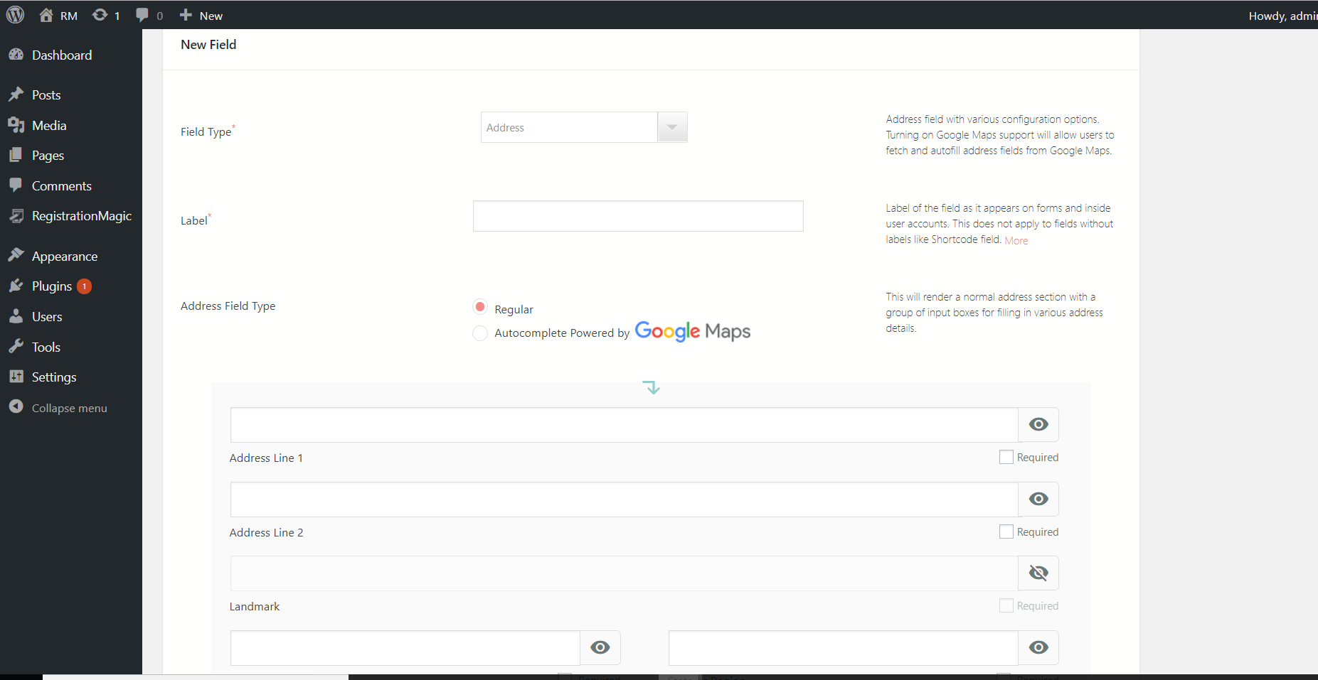 How to autocomplete address field of registration form in WordPress ...