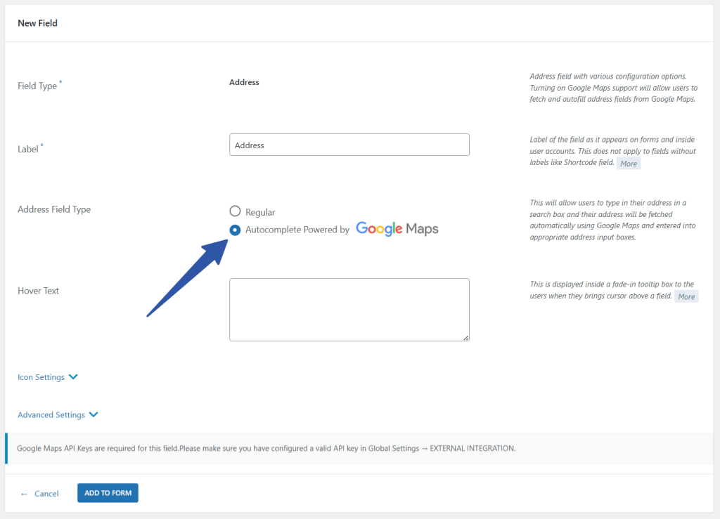 How to autocomplete address field of registration form in WordPress - RegistrationMagic