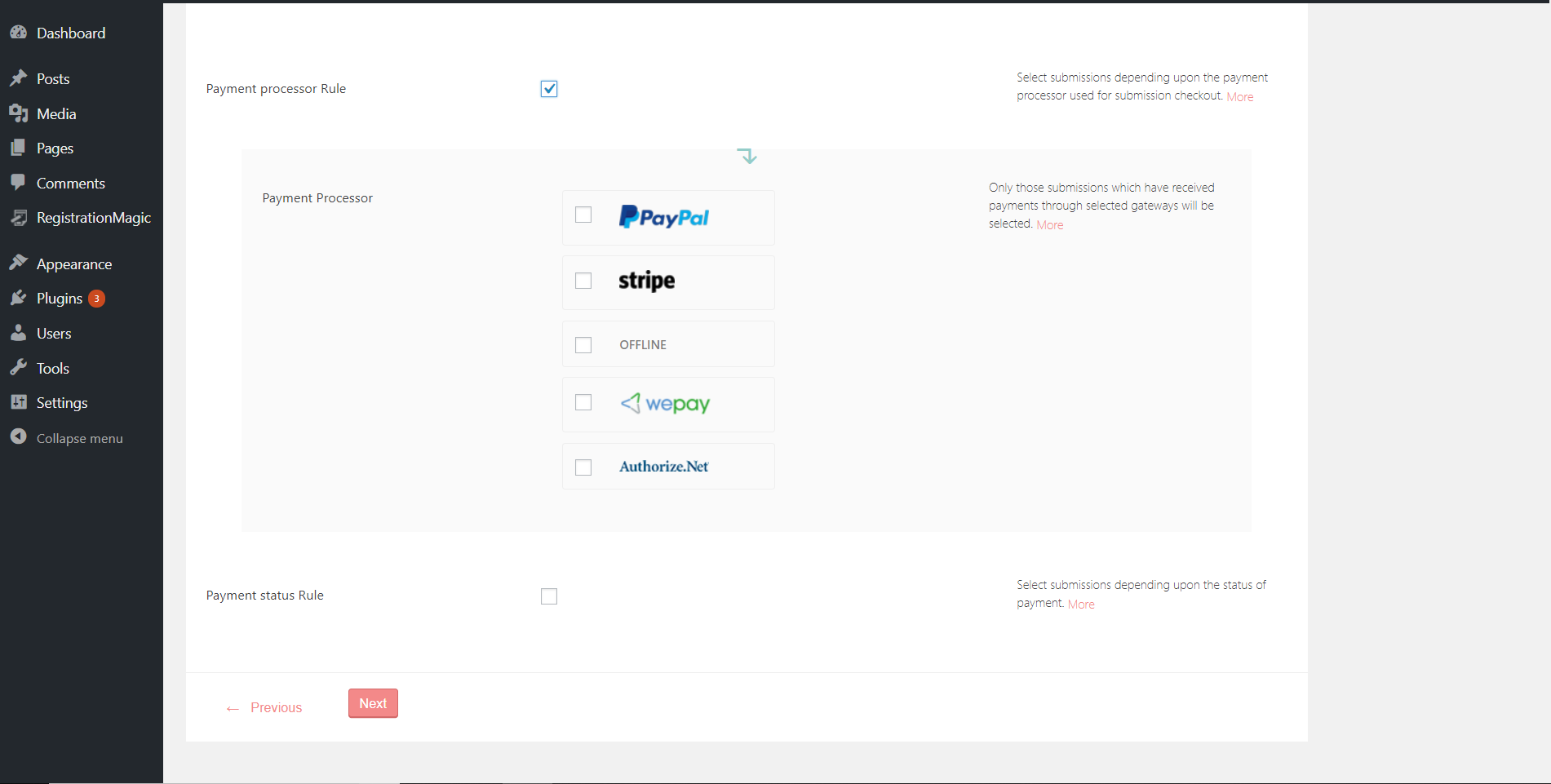 Automation Based on WordPress Form Payment Gateway - RegistrationMagic