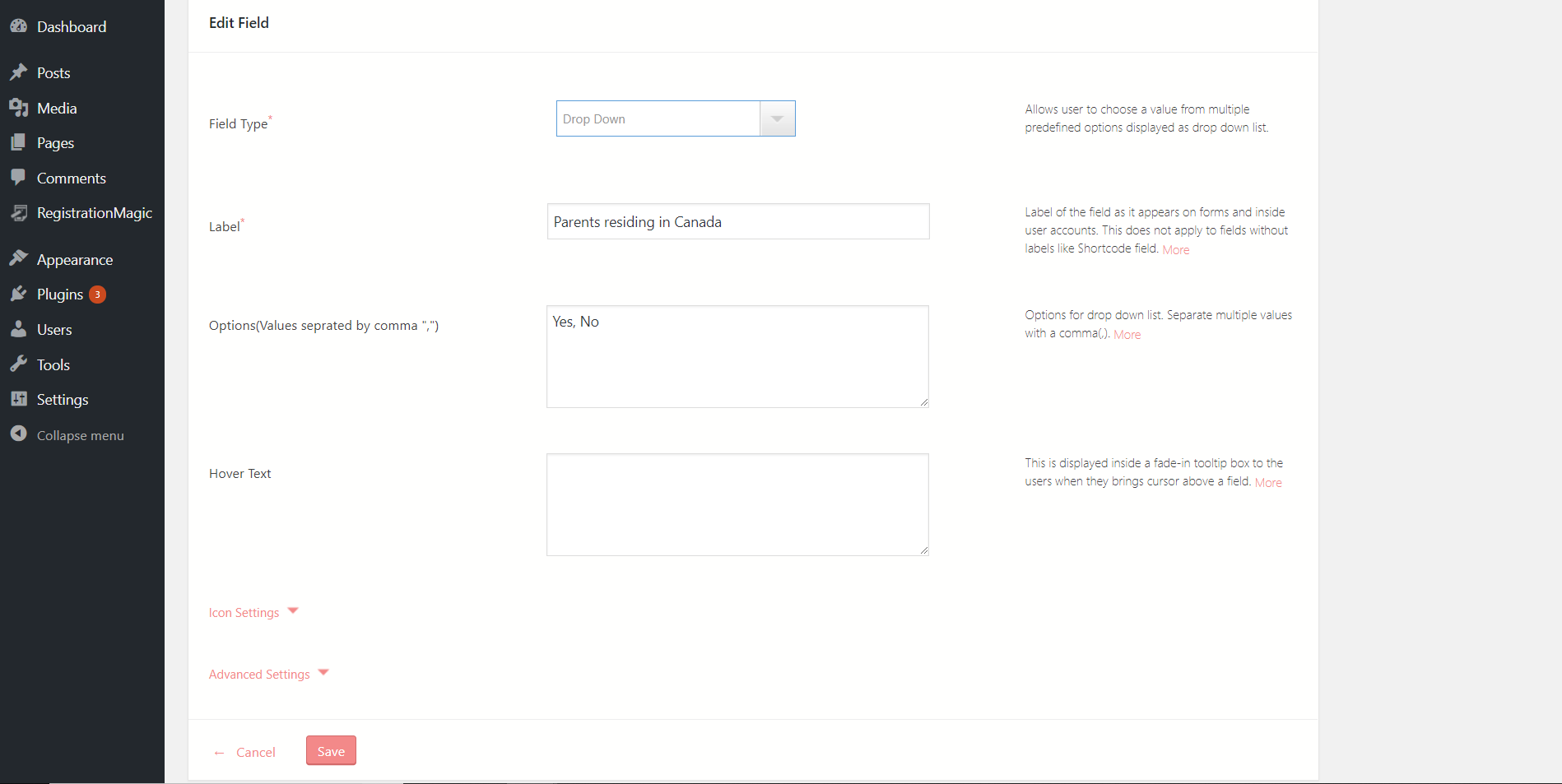How to Add Conditions to Fields in WordPress Form - RegistrationMagic