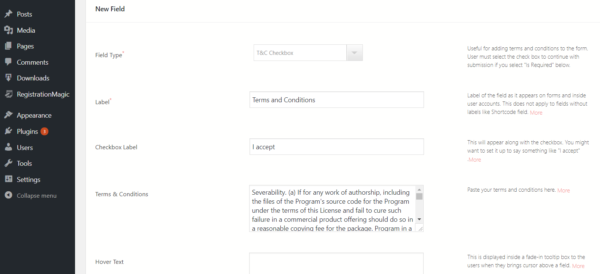 How to Add Terms and Conditions Checkbox to WordPress form - RegistrationMagic