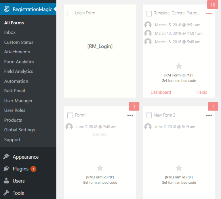How to display WordPress form using HTML code - RegistrationMagic