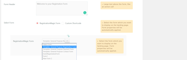 How to Create Landing Pages in WordPress Site - RegistrationMagic