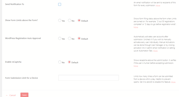 How to Override Global Settings in WordPress Forms - RegistrationMagic