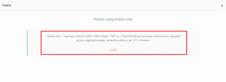 How to display WordPress form using HTML code - RegistrationMagic