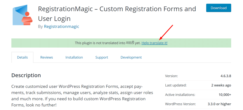 How to Translate WordPress Plugins or RegistrationMagic to your locale