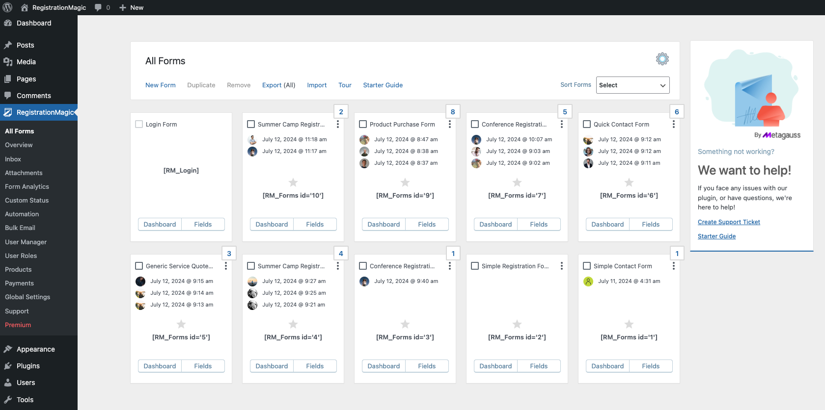 all-form-view-payment-setup - RegistrationMagic