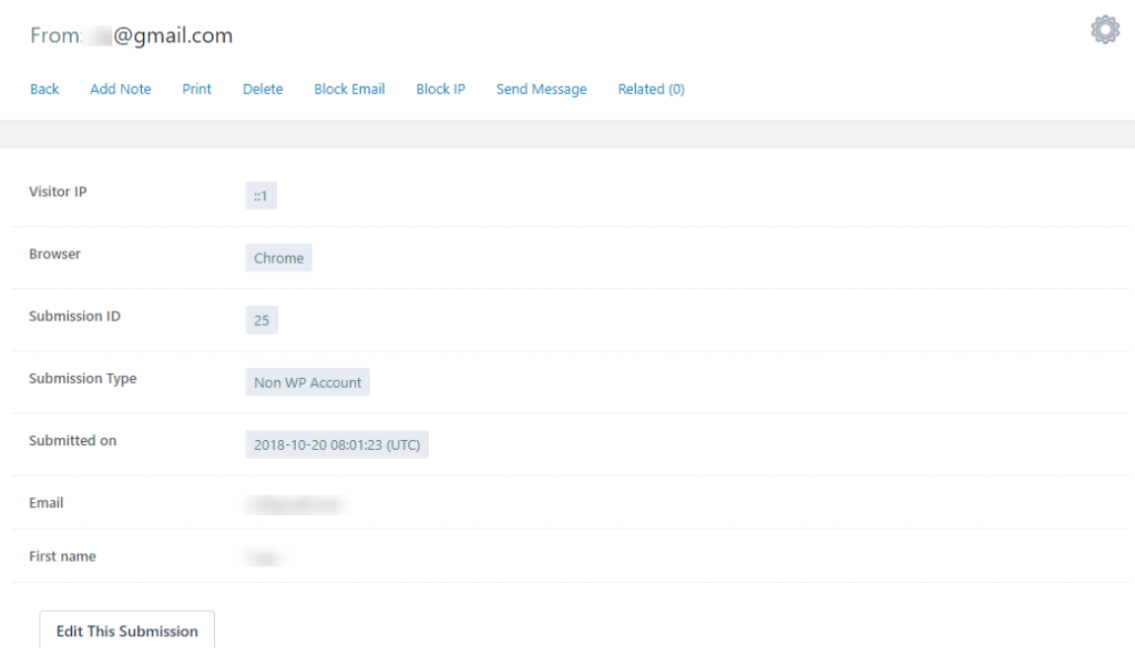 How to Check WordPress Form Submission in Dashboard