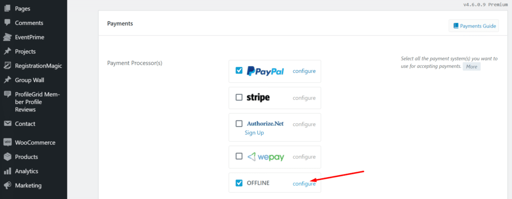 How to include offline payment processing system to a website?