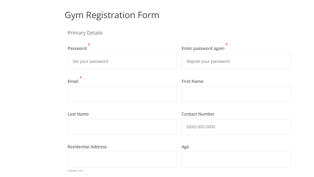 How to Frame a Hassle-free Online Gym Registration Form on WordPress