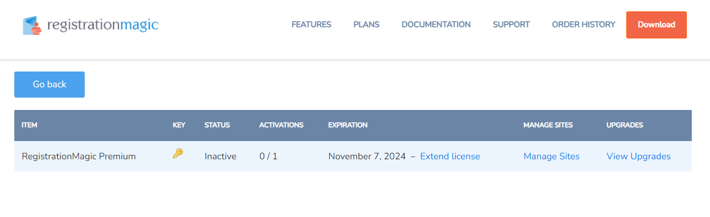 How to renew the RegistrationMagic Premium license key? - RegistrationMagic