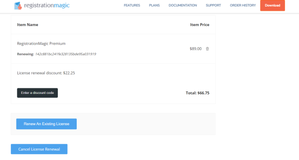 How to renew the RegistrationMagic Premium license key? - RegistrationMagic