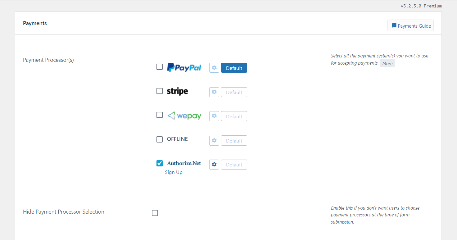 Authorize.Net Extension - RegistrationMagic