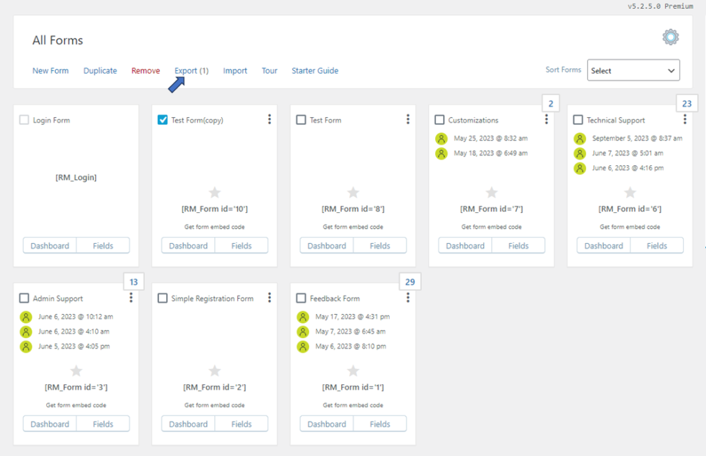 How to Export a WordPress Registration Form? - RegistrationMagic