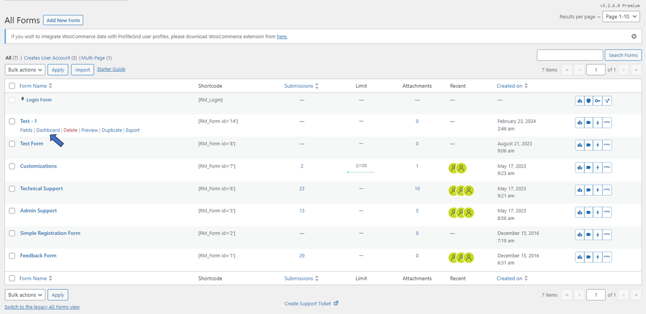 How to Access Registration Form Options from Form’s List? - RegistrationMagic