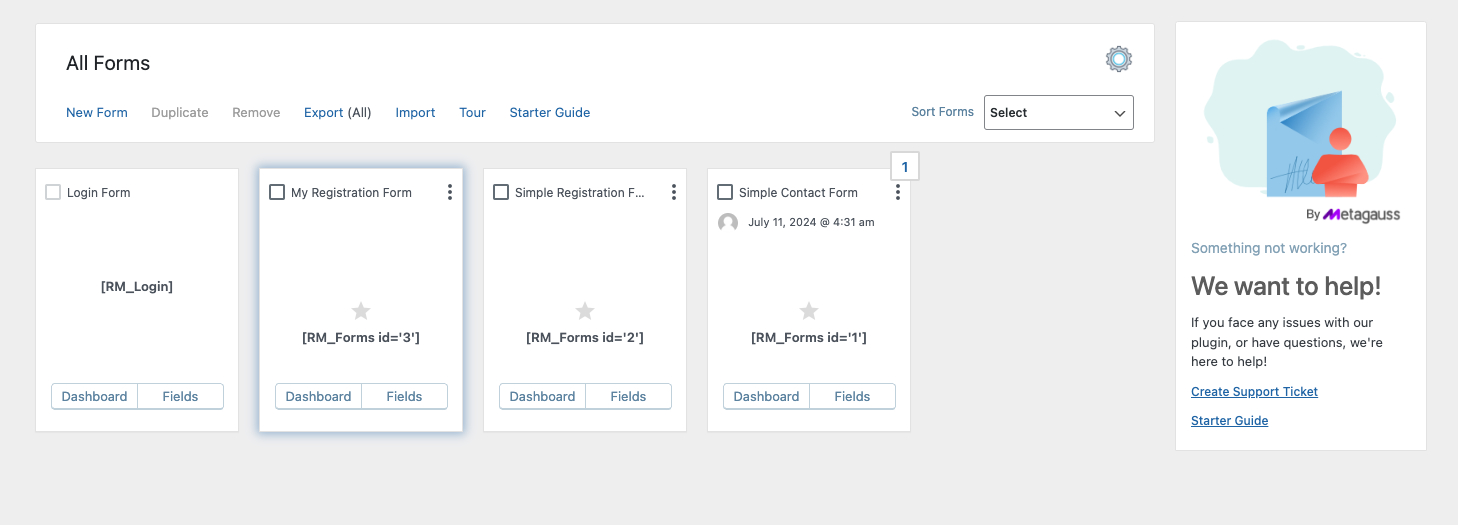 Create Your First Registration Form | Registration Magic