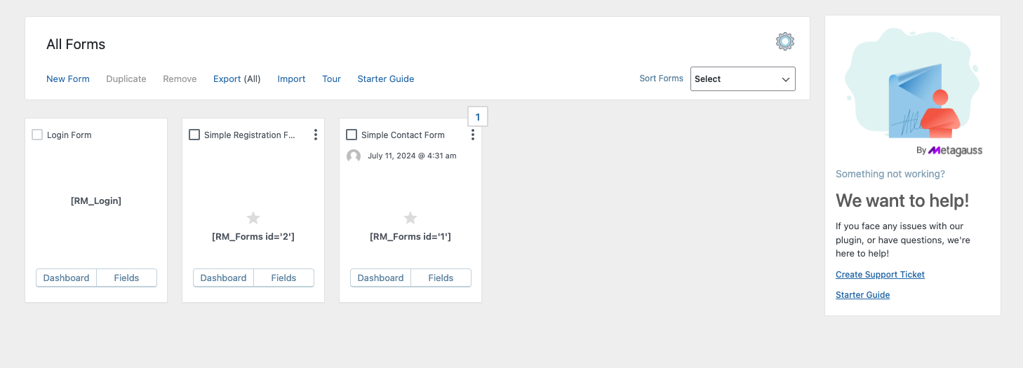 Create Your First Registration Form | Registration Magic